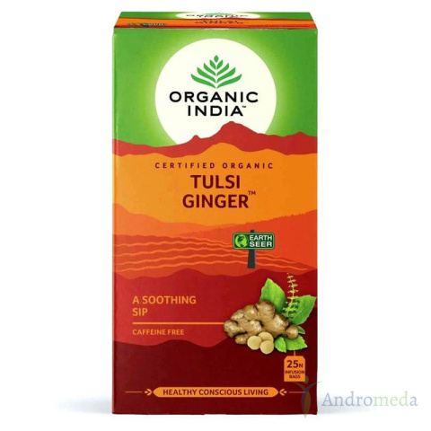 Herbata Tulsi Ginger 100% naturalna 25 saszetek - Bio sklep Andromeda